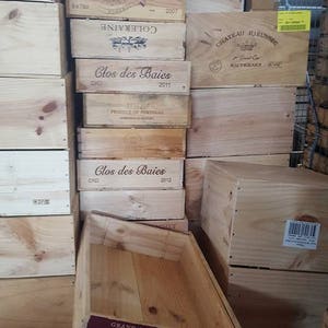 3 X Mixed FRENCH WINE BOXES Used Wooden Crates - Storage Solutions ...
