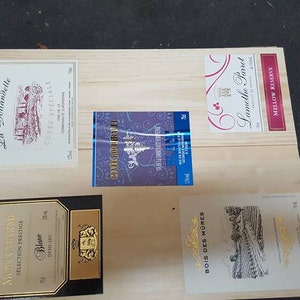 FRENCH Wooden Wine Box WITH LID -traditional Box / Crate / Storage Unit ...