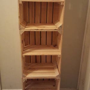 3 X APPLE CRATES With SHELF - Ideal Shelving Display / Bookcase ...