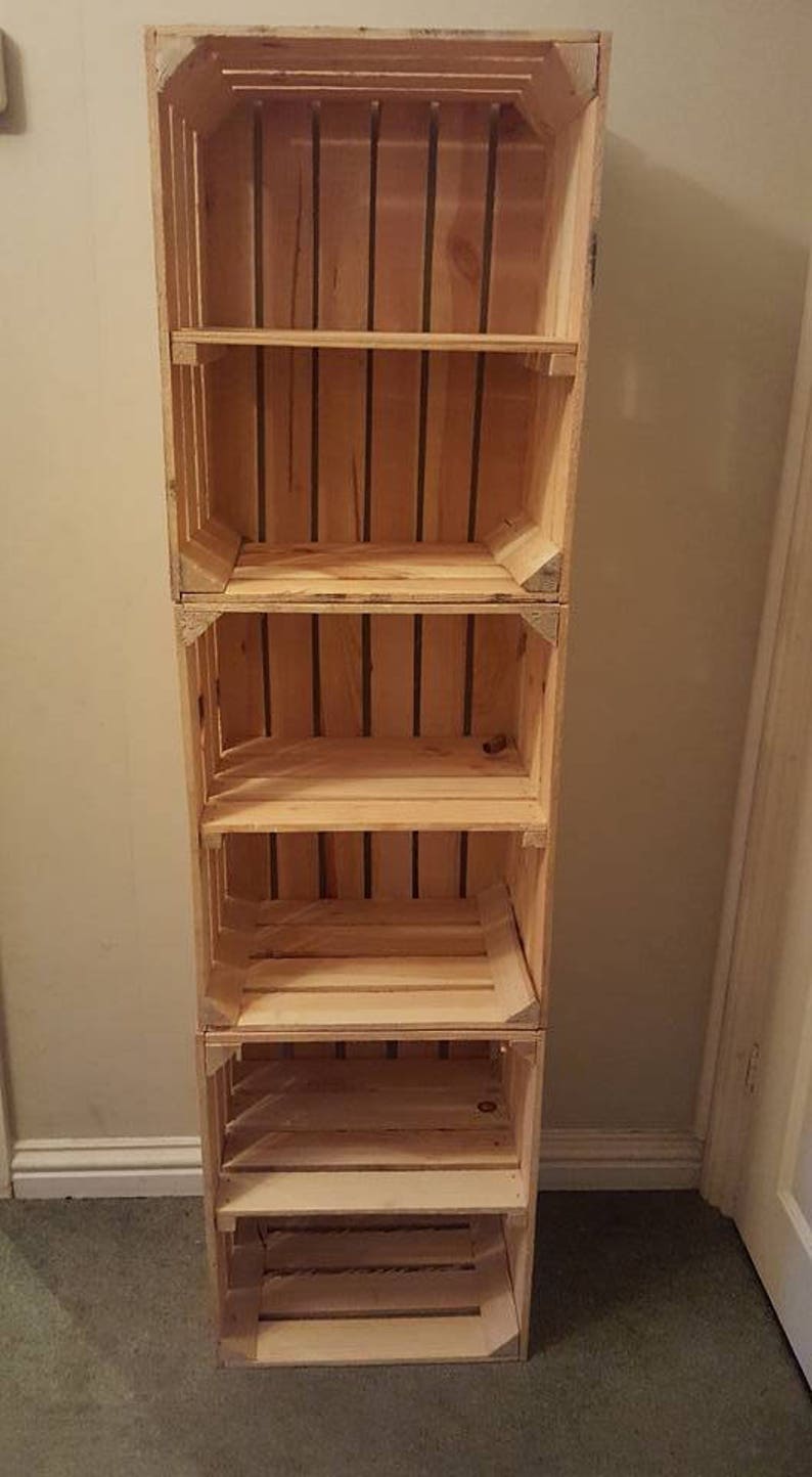 3 X APPLE CRATES With SHELF Ideal Shelving Display / - Etsy UK