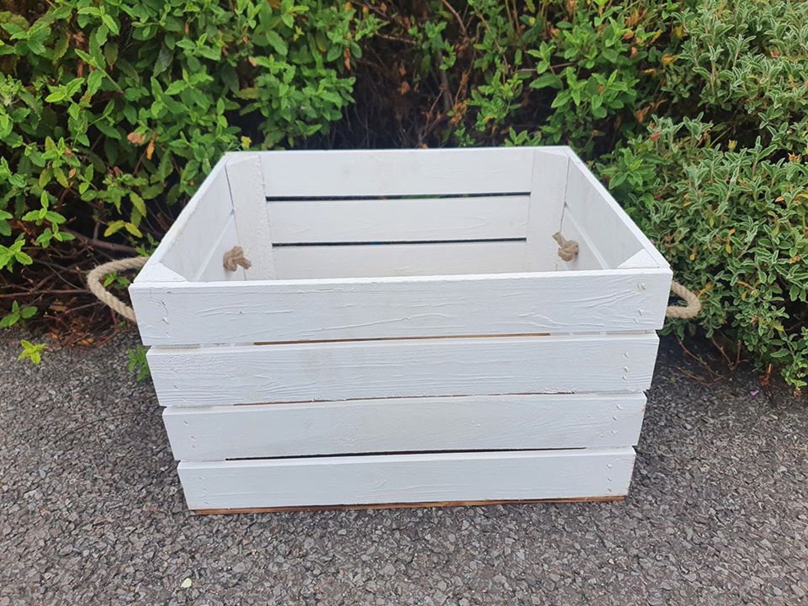 WHITE & BURNT WOOD Log Crate / Fire Wood Kindling Log Store / | Etsy