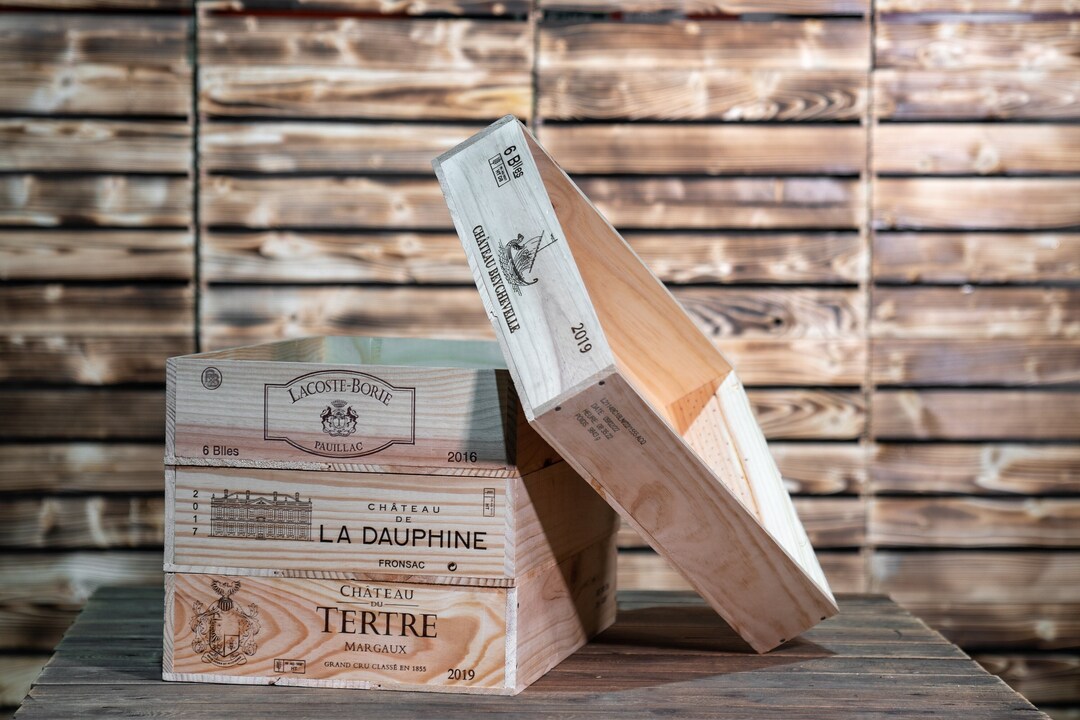 Traditional FRENCH WOODEN WINE Box Crate Storage Unit (6 Bottle Shallow ...