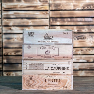 Traditional FRENCH WOODEN WINE Box Crate Storage Unit (6 Bottle Shallow ...