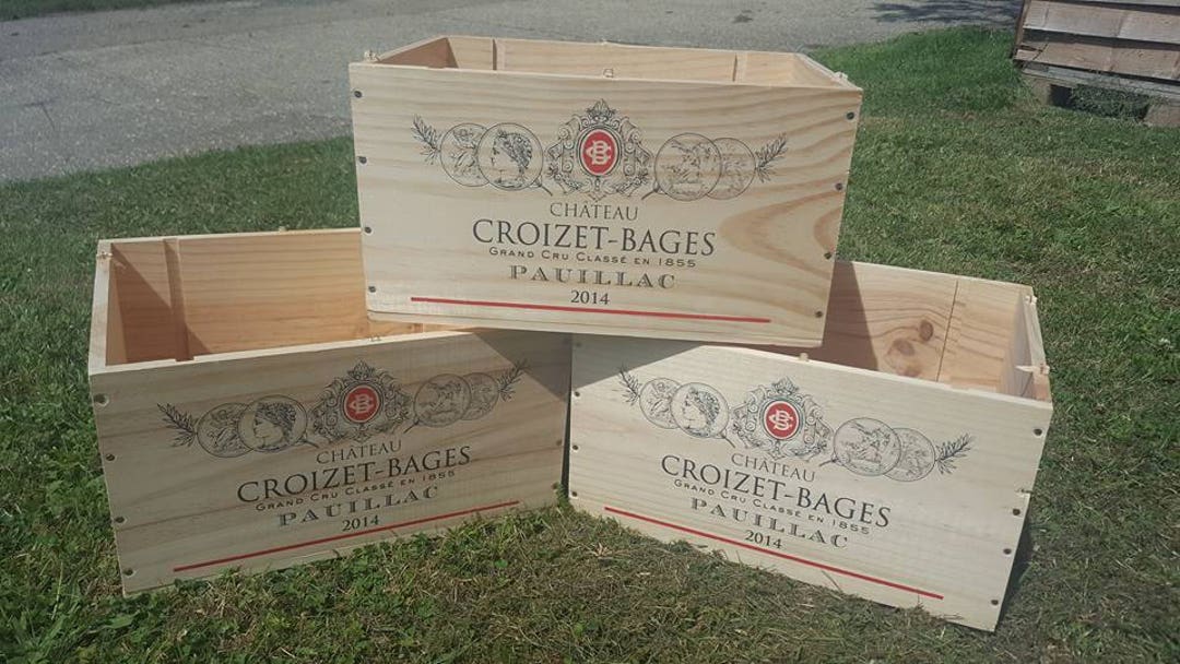 Traditional FRENCH WOODEN WINE Box / Crate / Storage Unit (6 Bottle ...