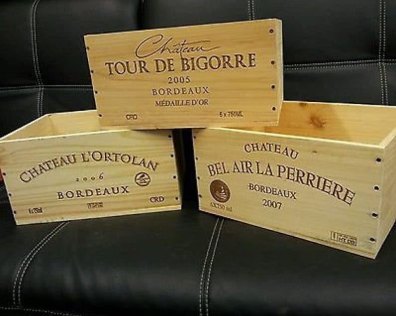FRENCH WOODEN WINE Box Crate Storage Unit (6 Bottle Size) Traditional ...