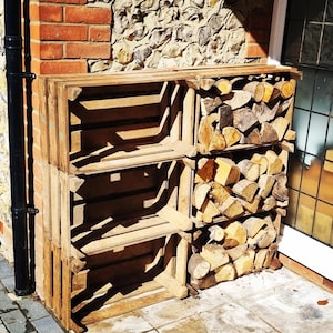 LOG STORAGE UNIT - Fire Wood / Log Store / Timber / Wood Burner Bbq ...