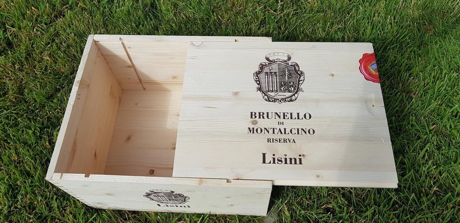 TRADITIONAL Wooden WINE Box With SLIDING Lid - Crate / Storage Unit (6 ...