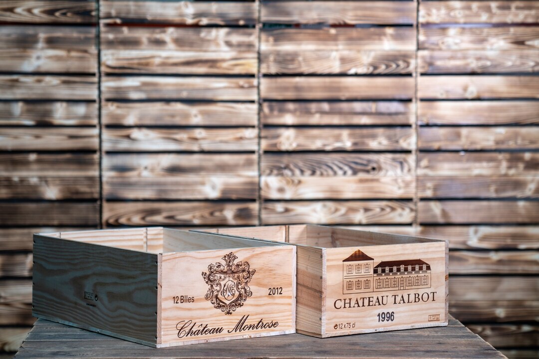 Pair of Wooden Wine Box - 12 Half Bottle Size - Perfect for Storage ...