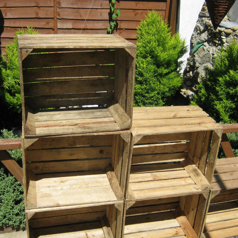 Vintage Wood Apple Boxes - Etsy
