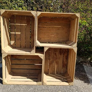 1 X Vintage Wooden Apple Crate, Rustic Wood Box, Wedding Decor ...