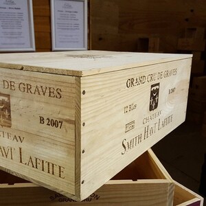 FRENCH Wooden Wine Box WITH LID -traditional Box / Crate / Storage Unit ...