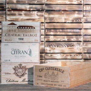 Large Wooden Wine Box - 12 Bottle Size - Perfect for Planters, Hampers ...