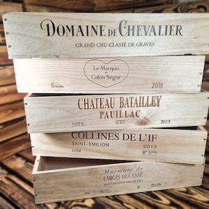 5 X Half Sized Traditional Flat / Tray FRENCH WOODEN WINE Box / Crate ...