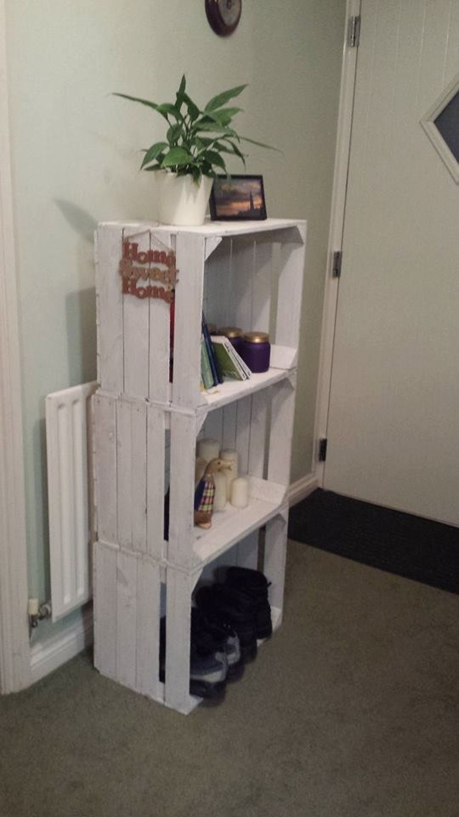 3 X White Painted European Apple Box Fruit Crate Shabby Chic | Etsy