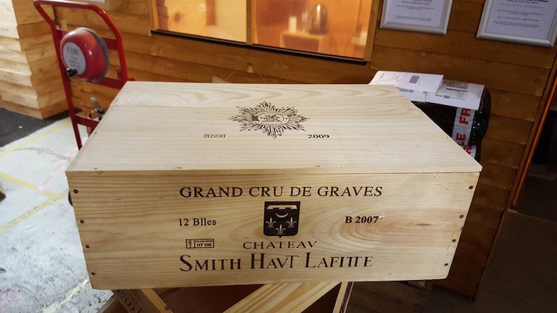 FRENCH Wooden Wine Box WITH LID -traditional Box / Crate / Storage Unit ...