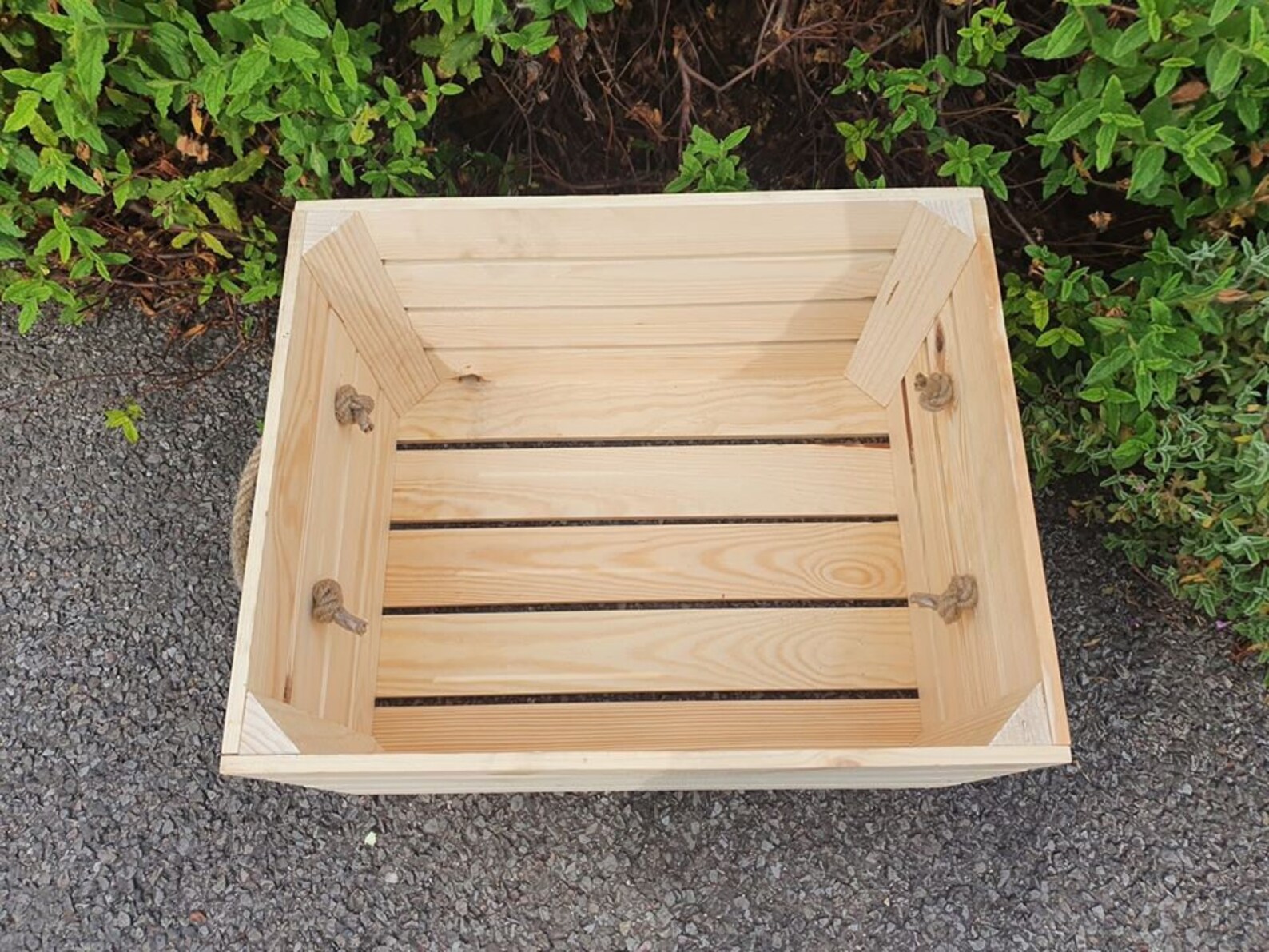 Apple Crate Picnic / CAMPING BOX / Carrier Holder - Wooden Box With ...