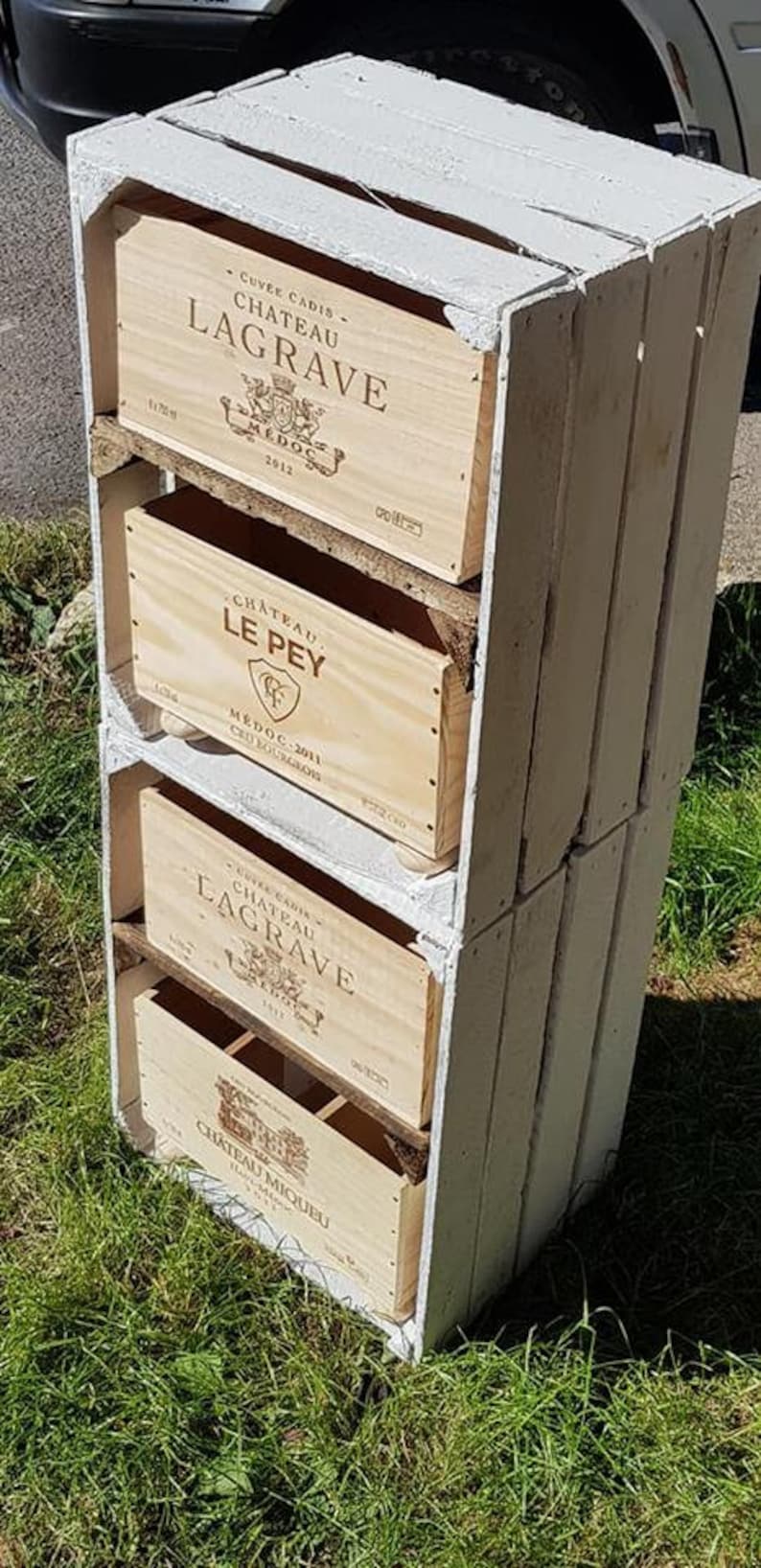 Vintage Apple Crate STORAGE UNIT With DRAWERS 2 X White - Etsy UK