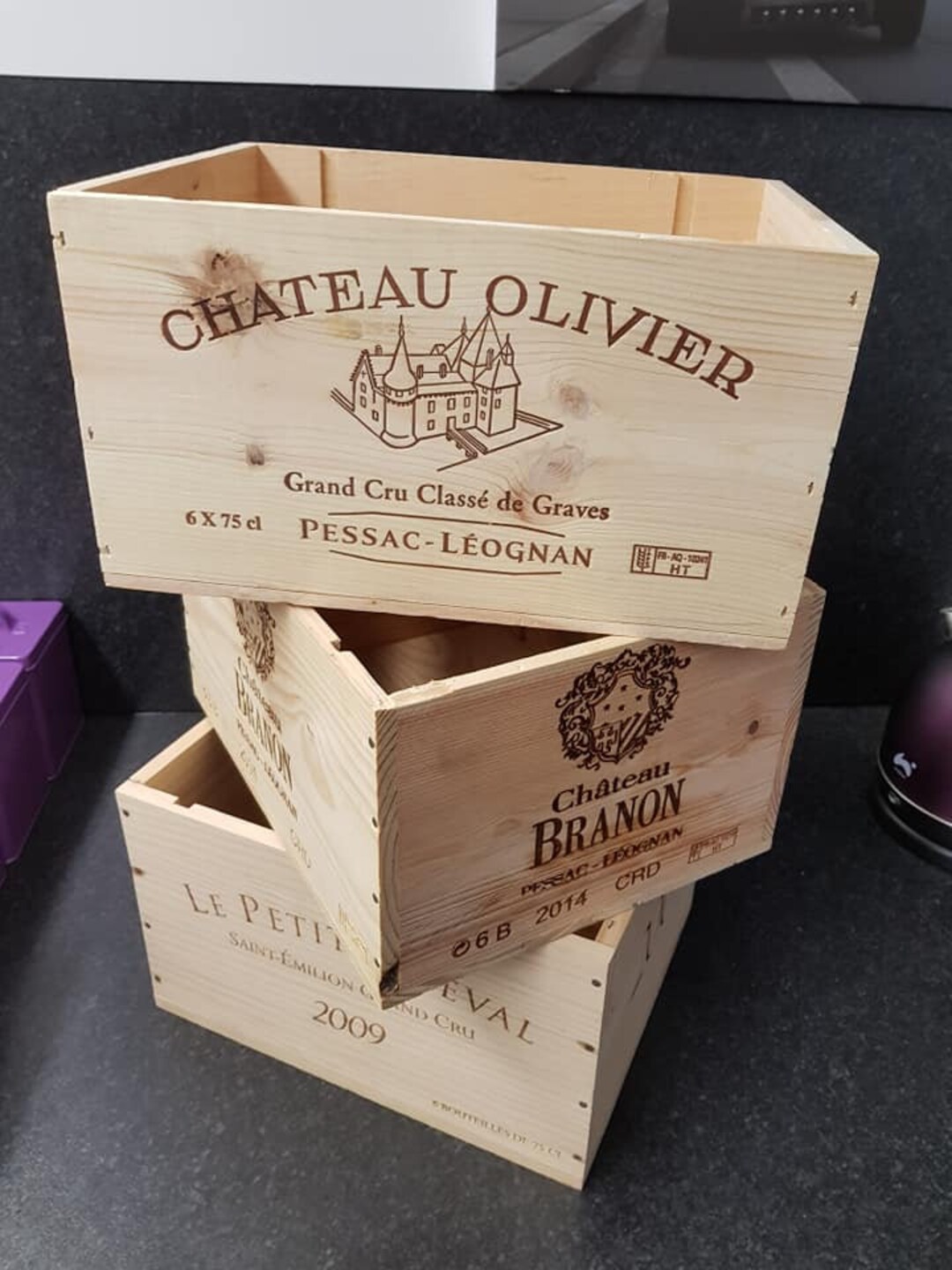 Double Sided - Traditional FRENCH WOODEN WINE Box / Crate / Storage ...