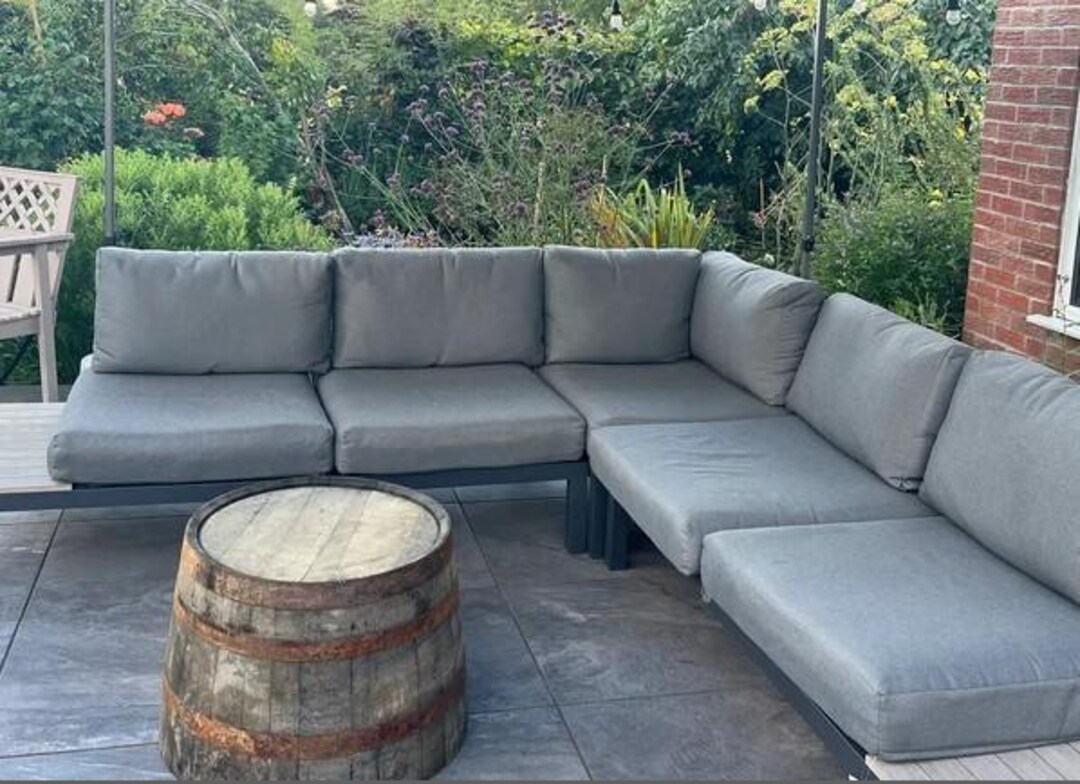 FLAT TOP Oak WHISKEY Barrel - Ideal Garden Table, Coffee Table , Side ...