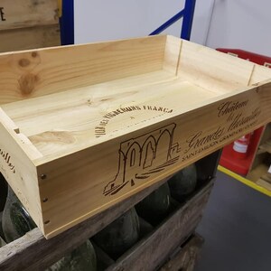 French Wooden Wine Box TRAY With Handles- Dinner Tray, Tea Tray ...