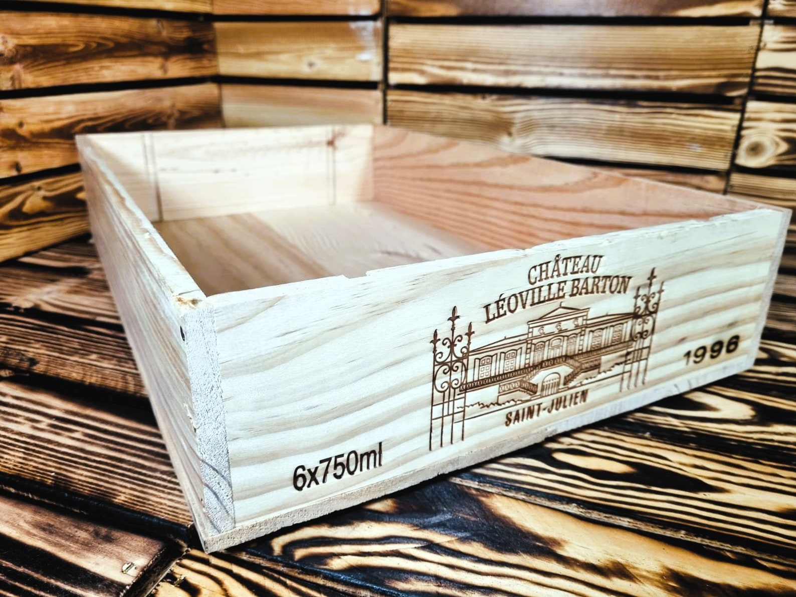 5 X Half Sized Traditional Flat / Tray FRENCH WOODEN WINE Box / Crate ...