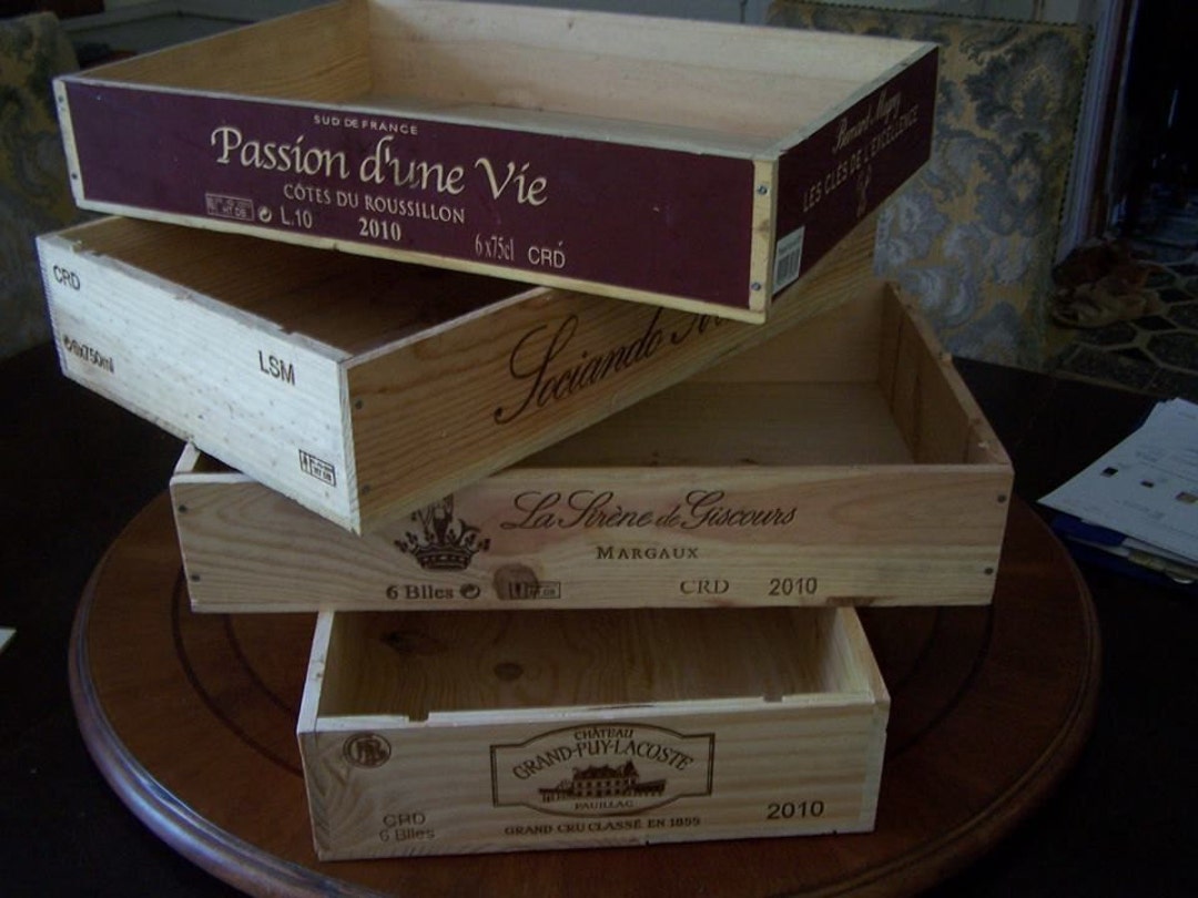 Traditional Flat / Tray FRENCH WOODEN WINE Box / Crate / Storage Unit ...