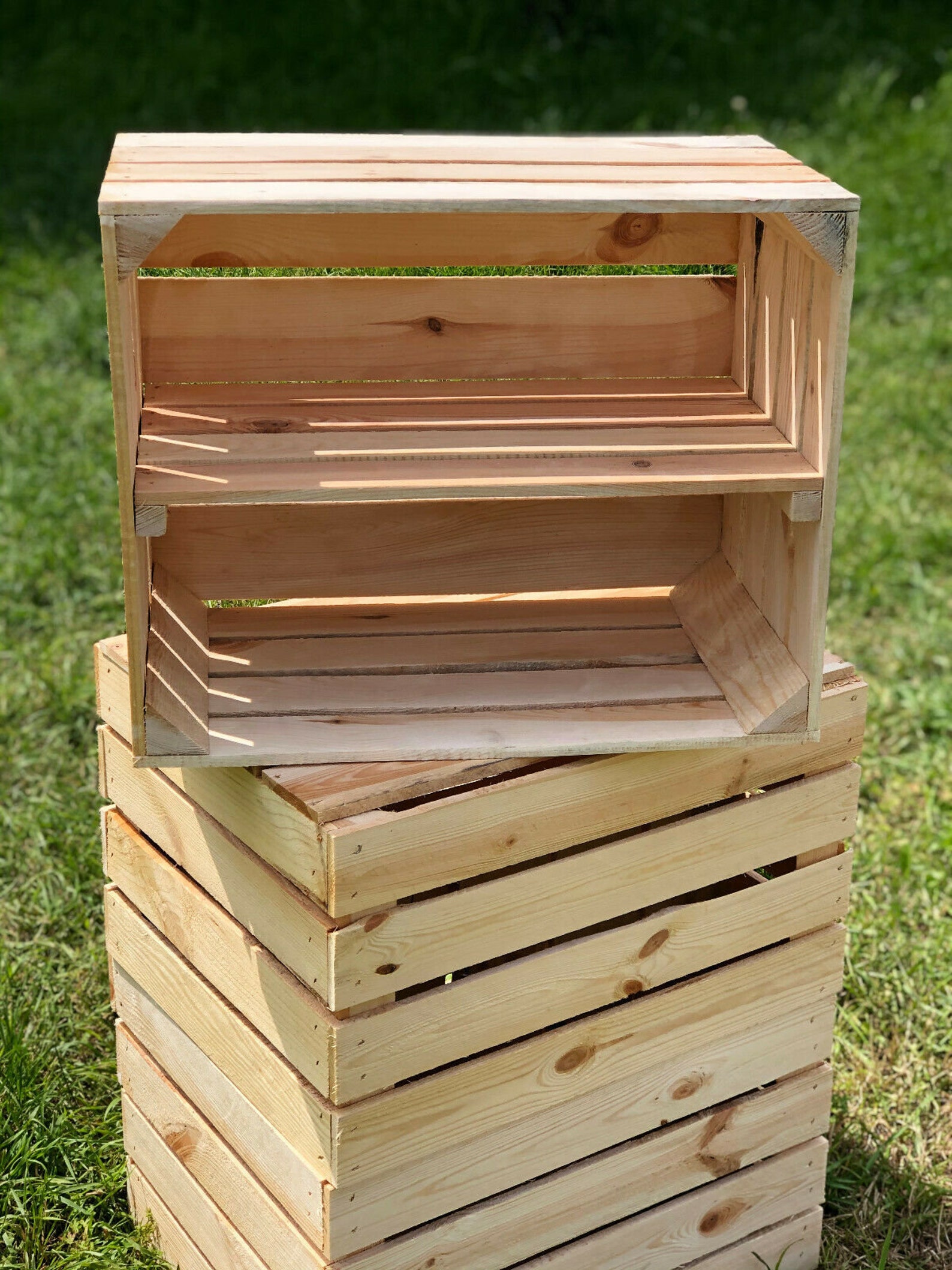 New Handmade Fruit Crate With Shelf Wooden Apple Crates - Etsy