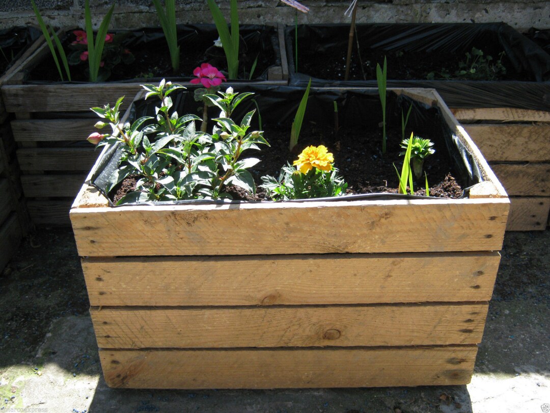 1 X PLANTER Vintage Rustic European Wooden Apple Crates,wooden Garden ...