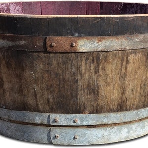 Wine OAK BARREL Planter Pot half cut Wooden Keg Barrels | Etsy