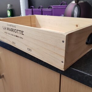 French Wooden Wine Box TRAY With Handles- Dinner Tray, Tea Tray ...