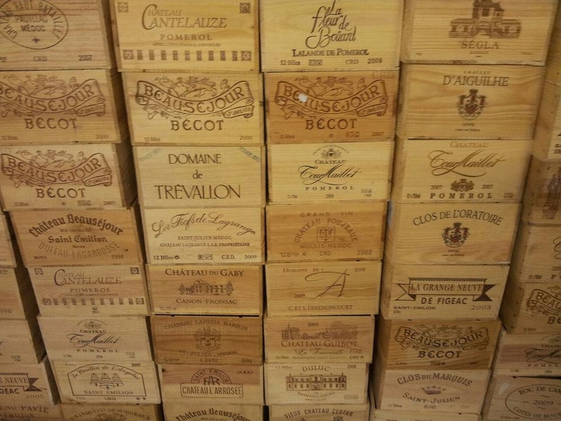 Traditional FRENCH WOODEN WINE Box / Crate / Storage Unit (6 Bottle ...