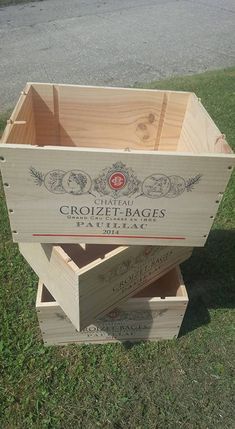 Traditional FRENCH WOODEN WINE Box / Crate / Storage Unit (6 Bottle ...