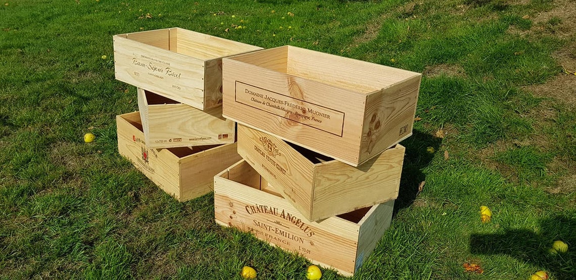 12 Bottle Size Long Sided Traditional FRENCH WOODEN WINE Box | Etsy