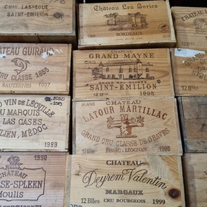 12 Bottle Case Size - Traditional FRENCH WOODEN WINE Box / Crate ...