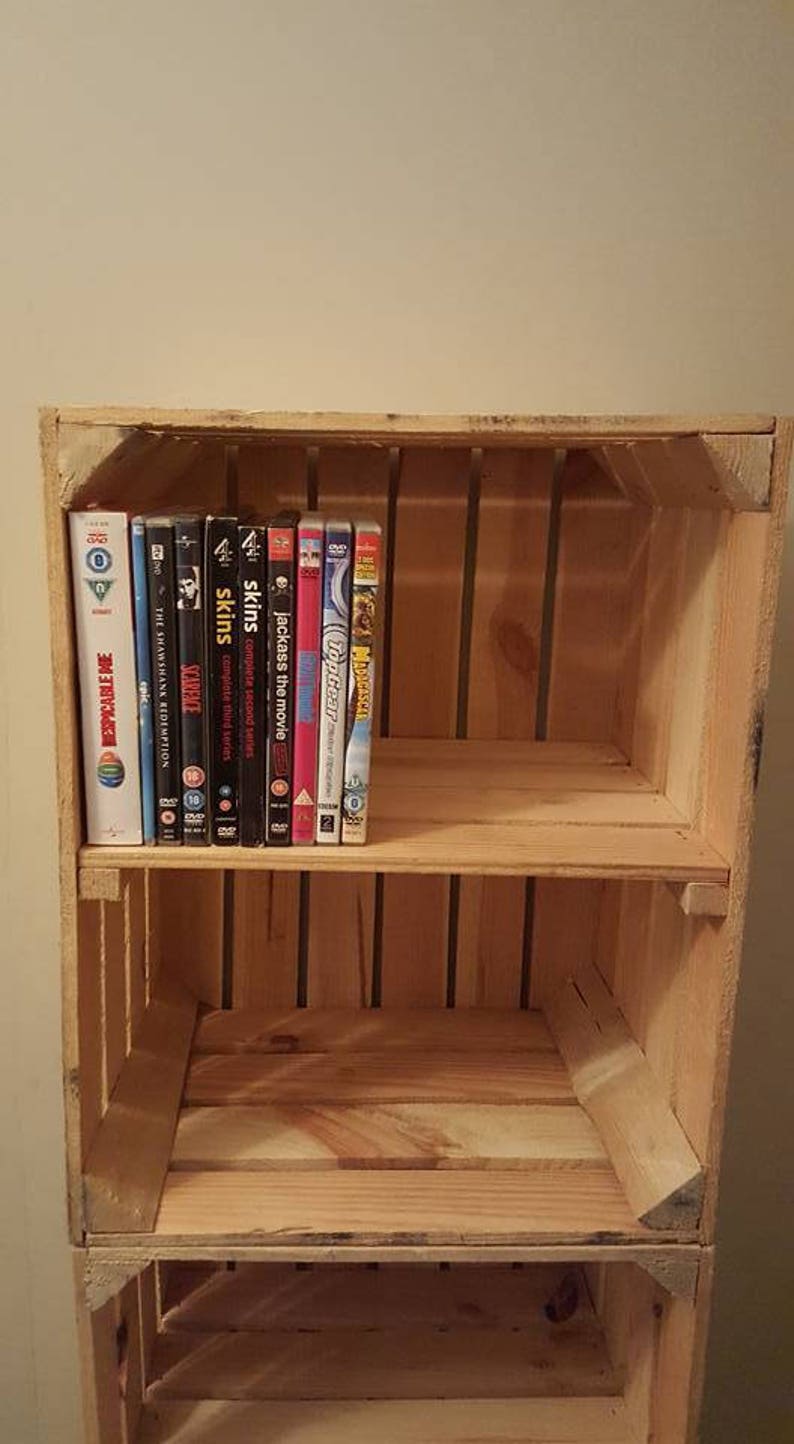 3 X APPLE CRATES With SHELF Ideal Shelving Display / - Etsy UK