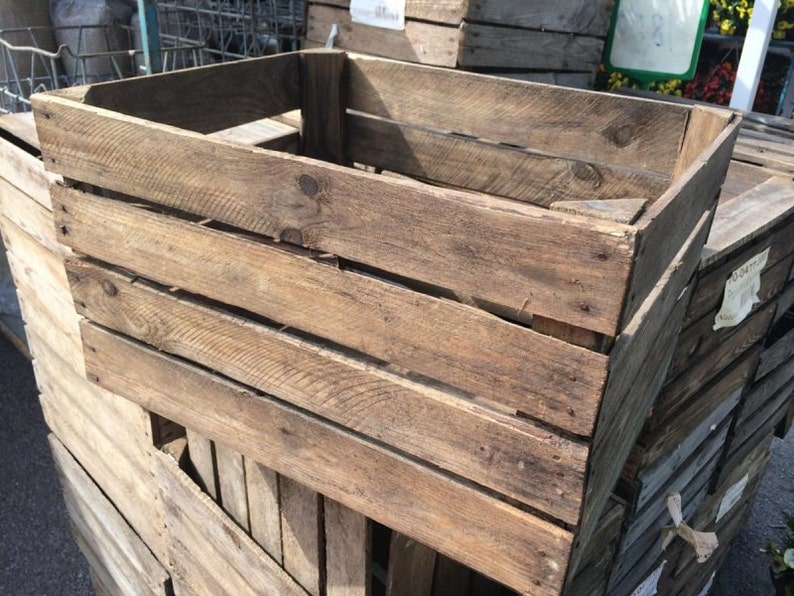 6 X Vintage Rustic European Wooden Apple Crates, Ideal Storage Boxes ...