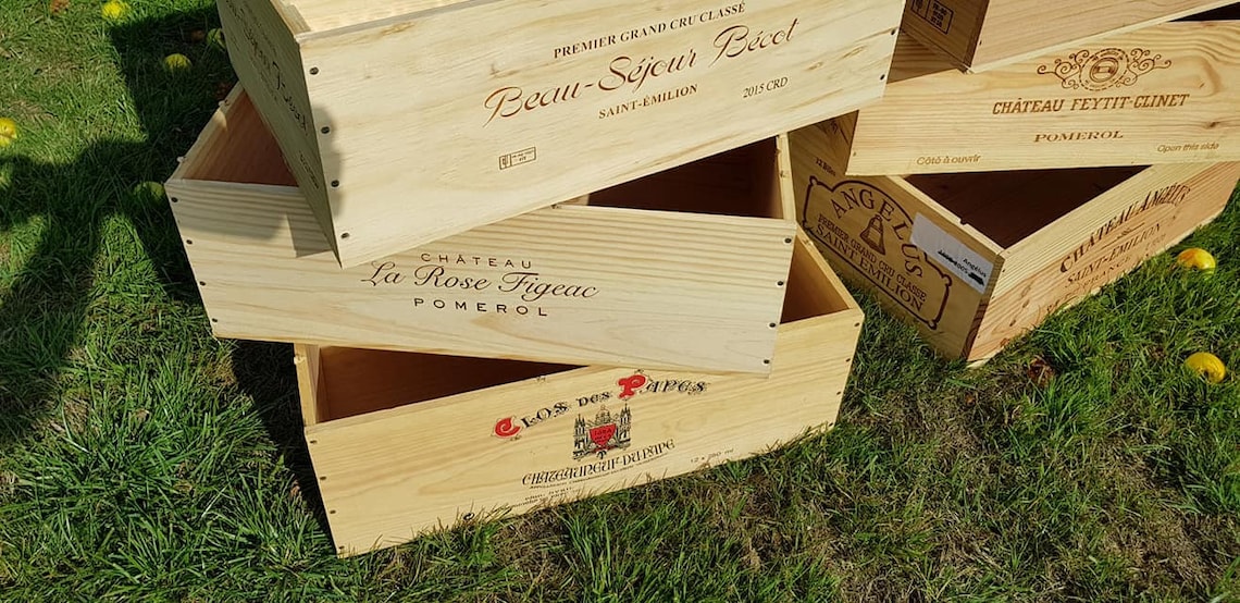 12 Bottle Size Long Sided Traditional FRENCH WOODEN WINE Box | Etsy