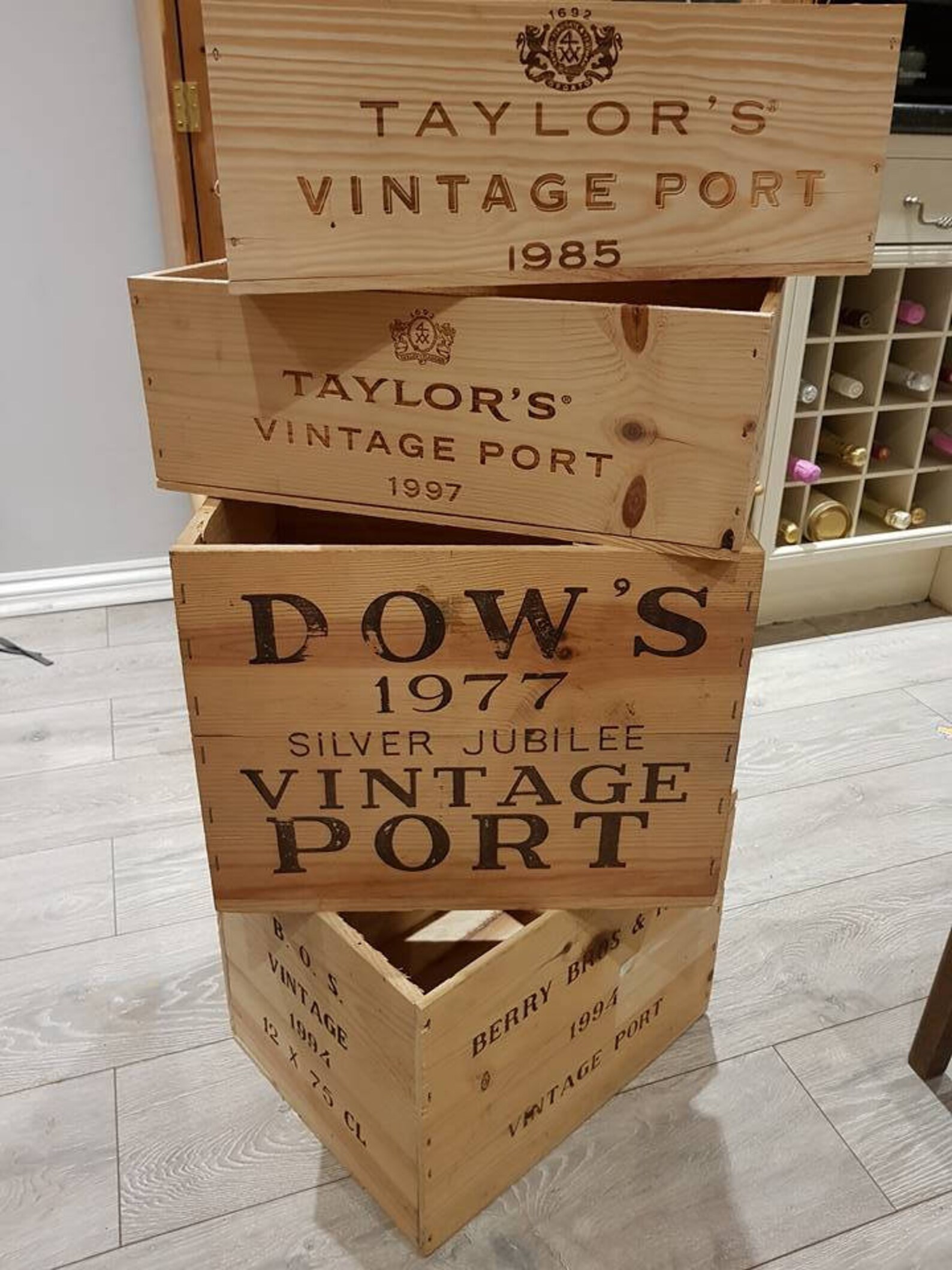 LARGE VINTAGE PORT Crate Reclaimed Port Box / Crate / | Etsy