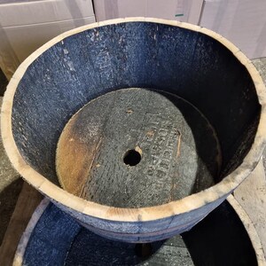 30 - 35cm Tall WHISKY OAK BARREL Planter Pot - Half Cut Wooden Keg ...
