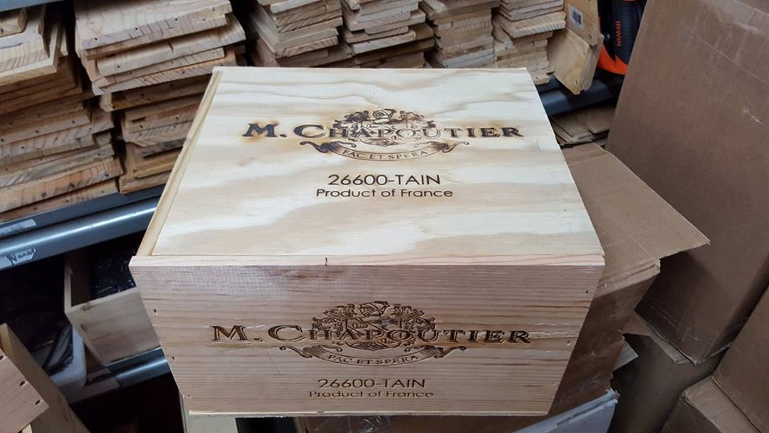 FRENCH Wooden Wine Box WITH LID -traditional Box / Crate / Storage Unit ...