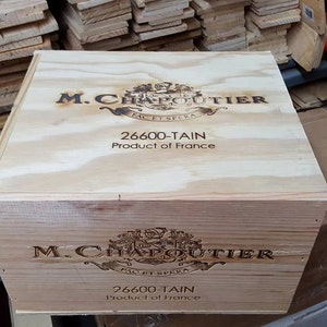 FRENCH Wooden Wine Box WITH LID -traditional Box / Crate / Storage Unit ...