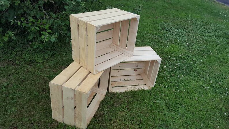 3 X Clean Wooden Apple Crates Ideal Storage Boxes Box Display - Etsy