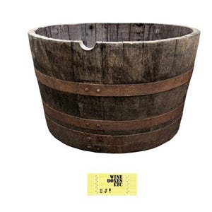 EXTRA LARGE HALF Whiskey Barrel Cask - Choose Your Quantity, Free ...