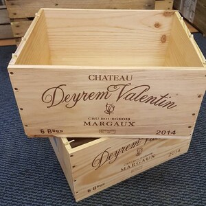 TRADITIONAL 6 Bottle Wooden WINE Box - Crate / Storage Unit (6 Bottle ...