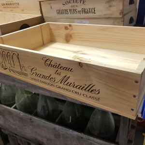French Wooden Wine Box TRAY With Handles- Dinner Tray, Tea Tray ...