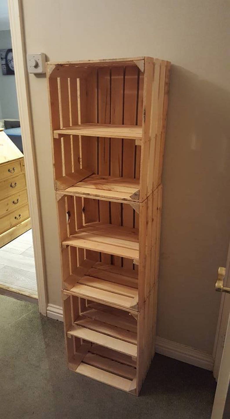3 X APPLE CRATES With SHELF Ideal Shelving Display / - Etsy UK