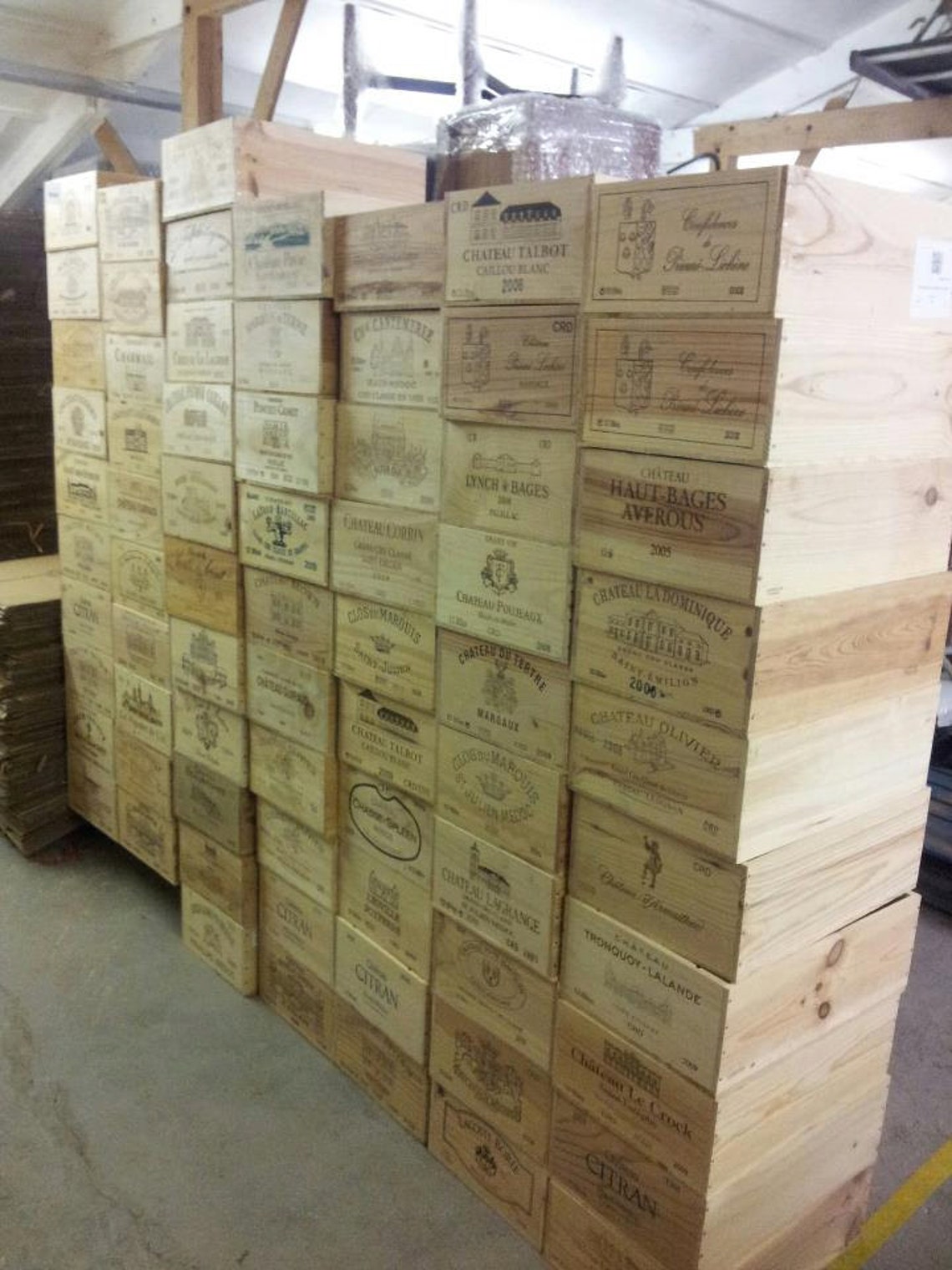 12 Bottle Size With Lid - Traditional FRENCH WOODEN WINE Box / Crate ...