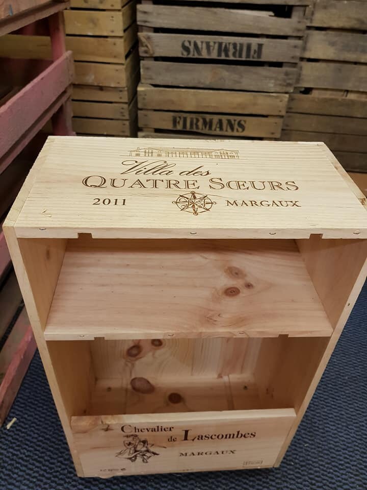 Reclaimed French Wooden Wine Box Bedside Table - Bespoke & Handmade