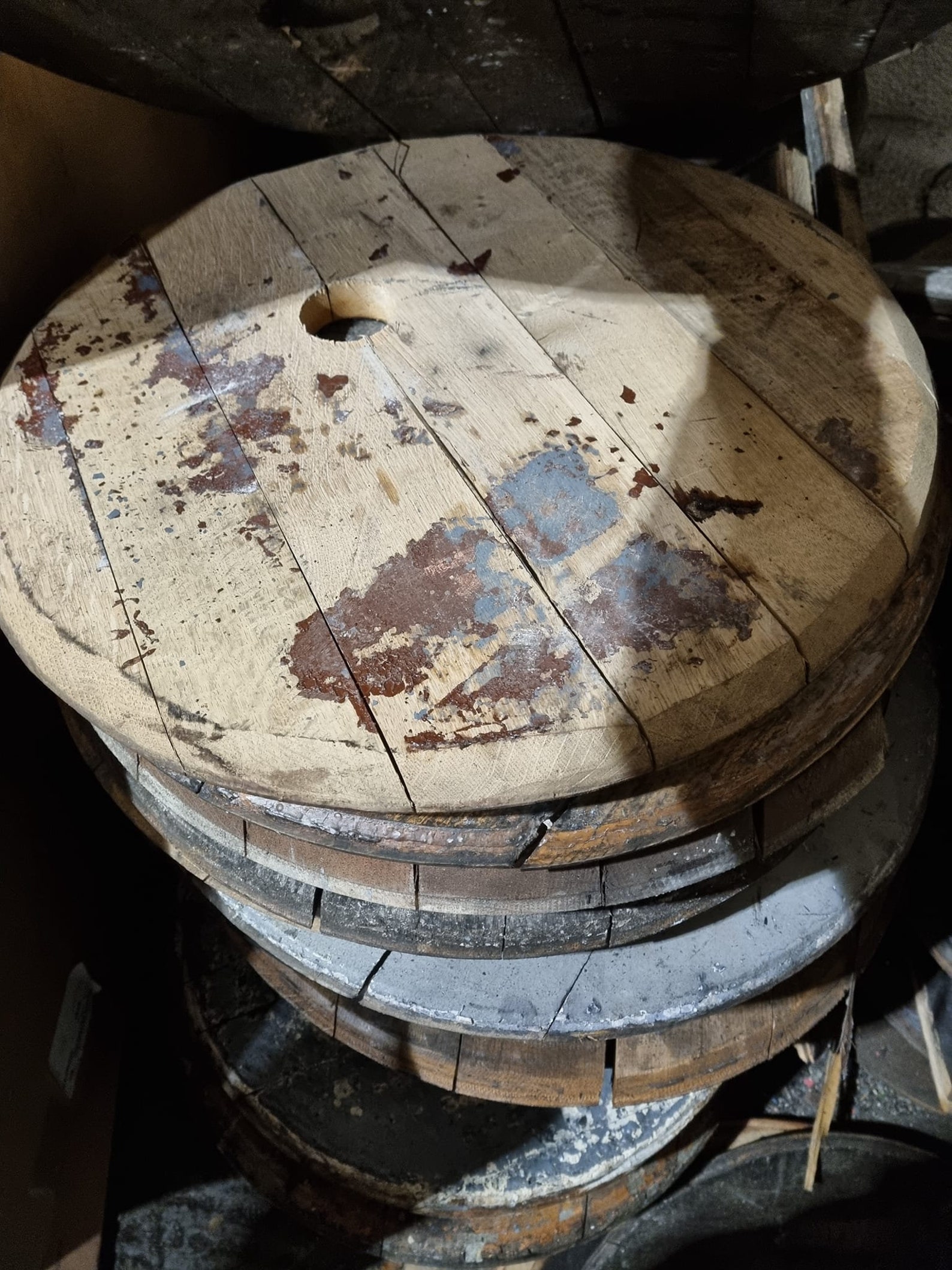 Bourbon Barrel Head Lid Top Barrel Wood Cask End Whiskey - Etsy