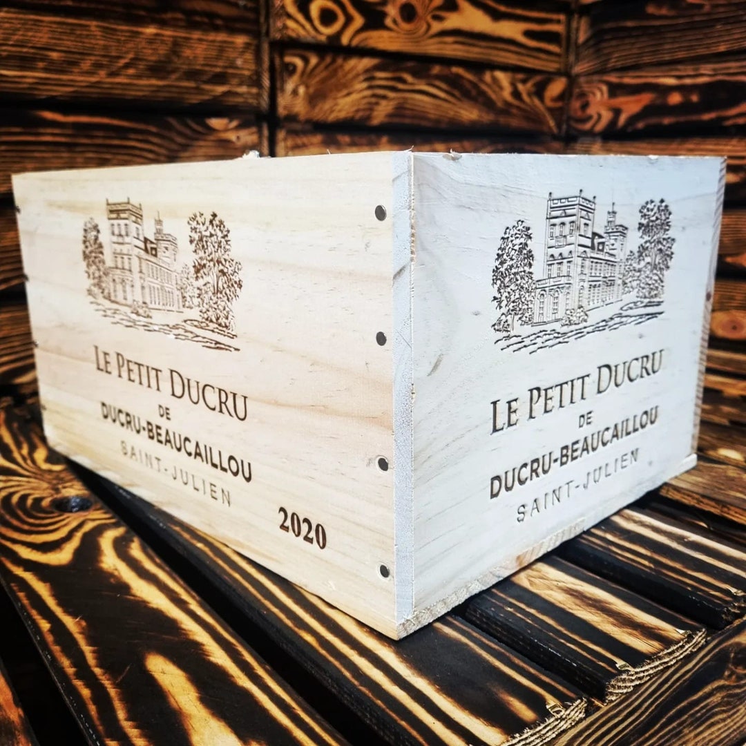 DOUBLE SIDED Branded Traditional French Wooden Wine Box Crate Storage ...